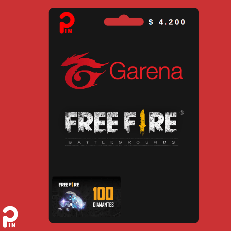 PIN GARENA FREE FIRE®100 Diamantes $4.200